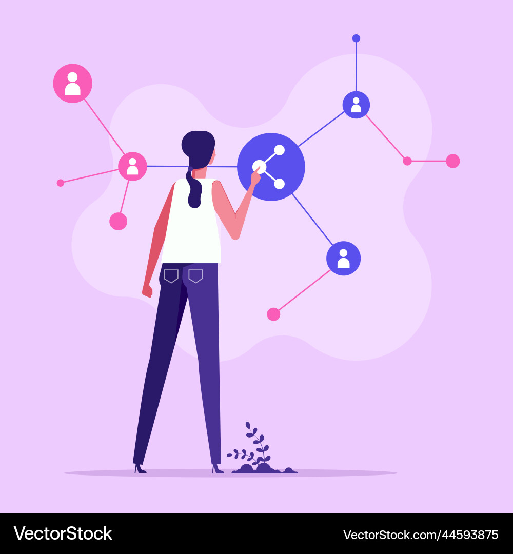 Concept of online or digital content sharing Vector Image