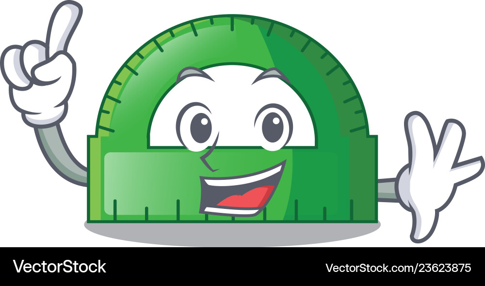 Finger protractor isolated in the a cartoons Vector Image