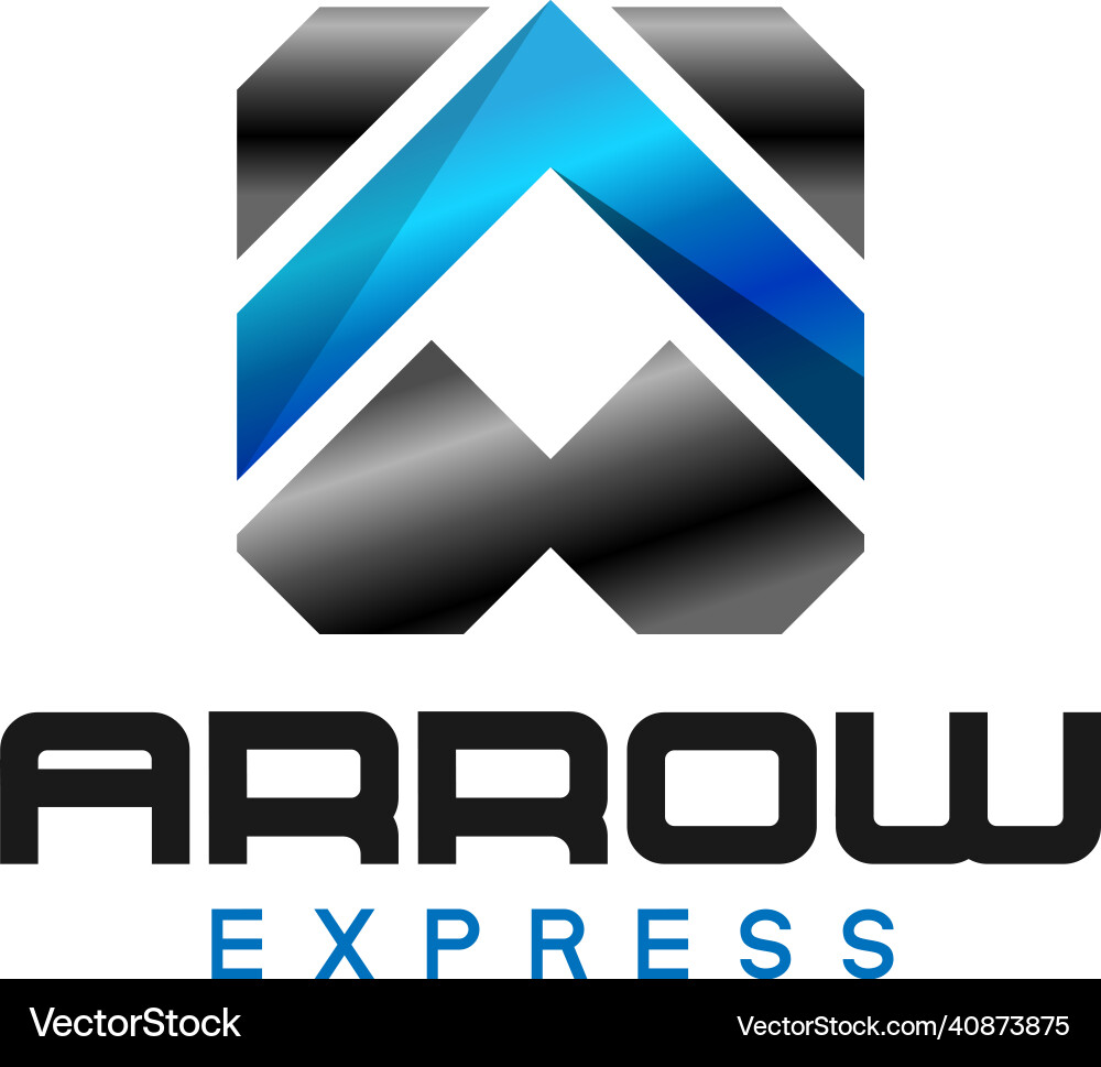 Modern colorful arrow express speed logo design Vector Image