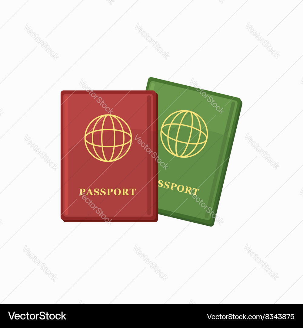 Passport icon cartoon style Royalty Free Vector Image