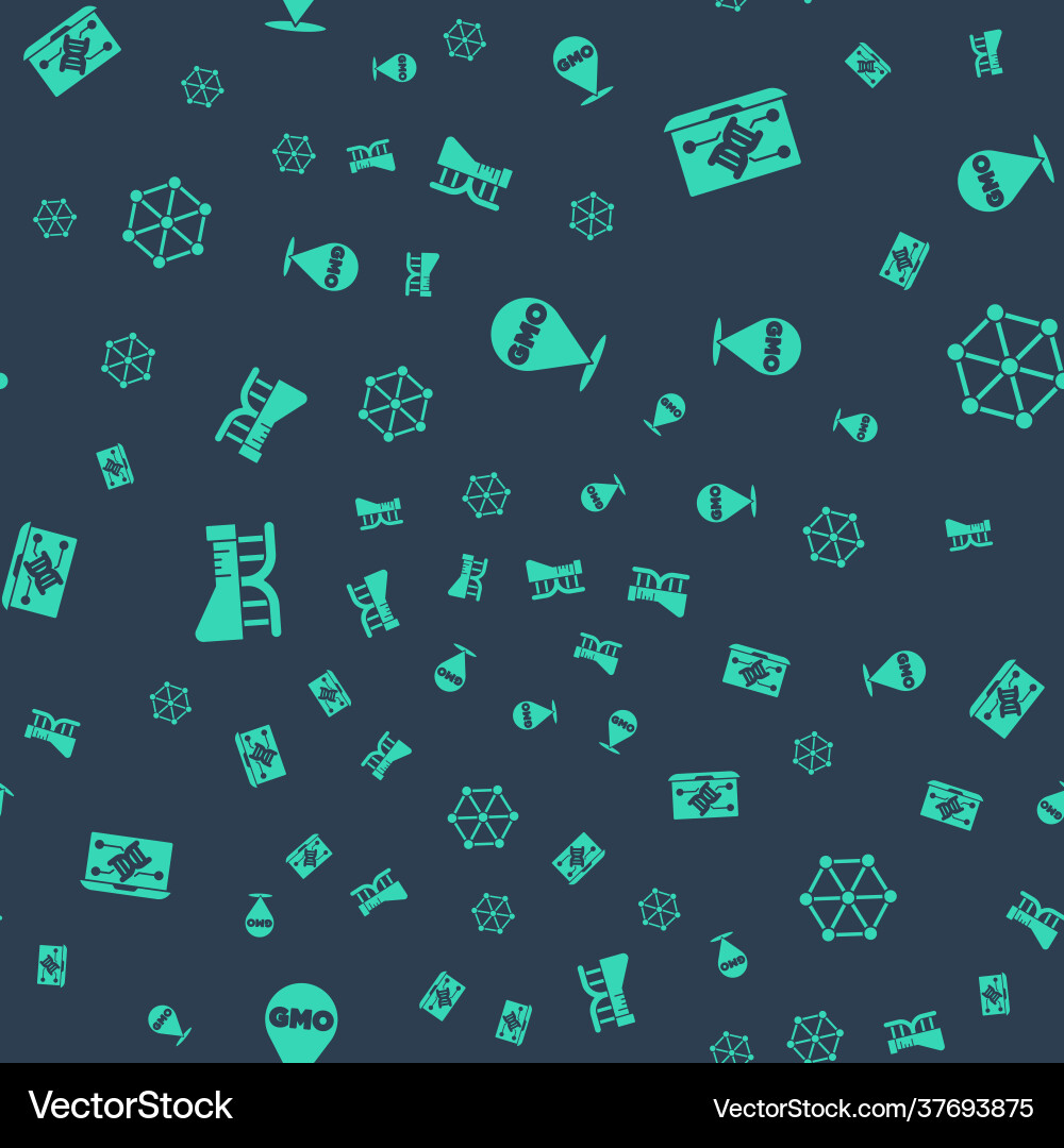 Set gmo genetic engineering modification dna Vector Image