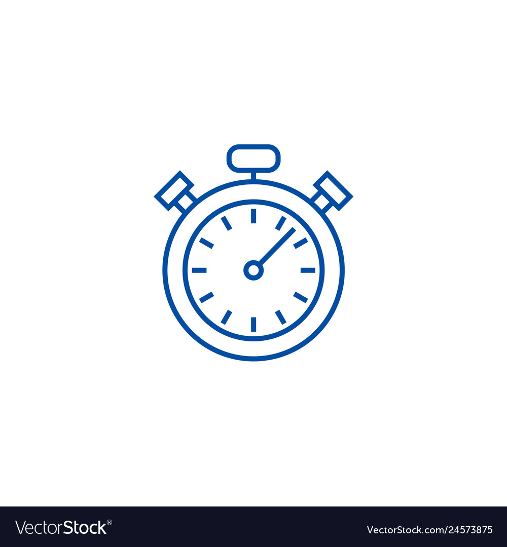 Stopwatchtimer line icon concept Royalty Free Vector Image