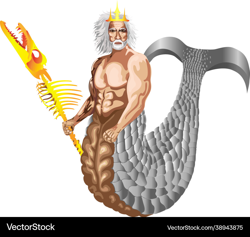 Supreme sea god Royalty Free Vector Image - VectorStock