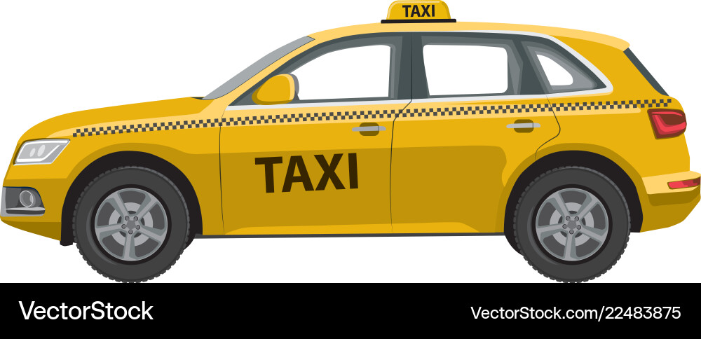 Taxi car jeep hatchback Royalty Free Vector Image