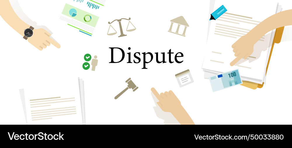 Dispute and conflict resolution mediation concept Vector Image