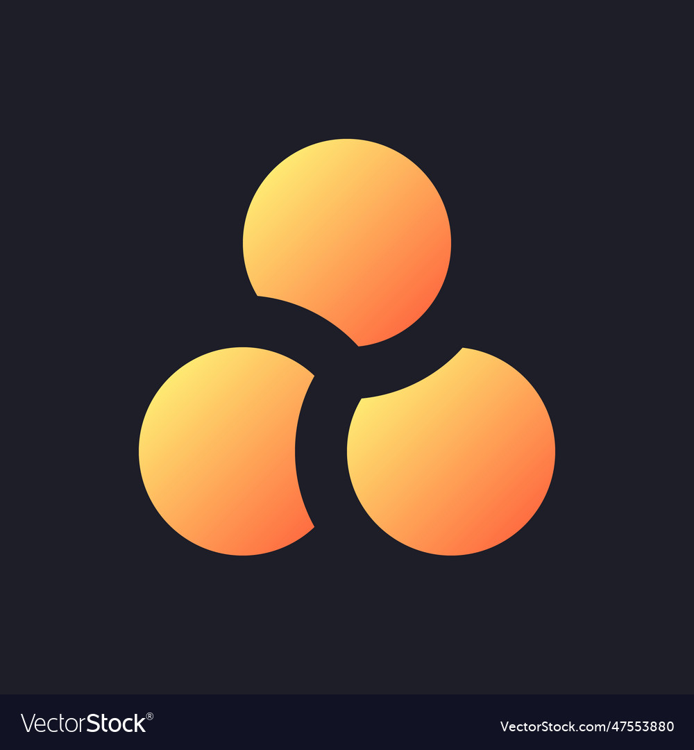 Filter orange solid gradient ui icon for dark Vector Image