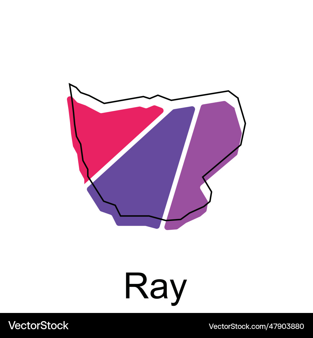 Map of ray design template geometric shapes Vector Image