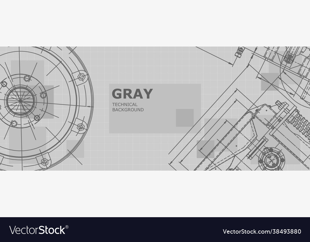 Mechanical engineering drawing engineering Vector Image