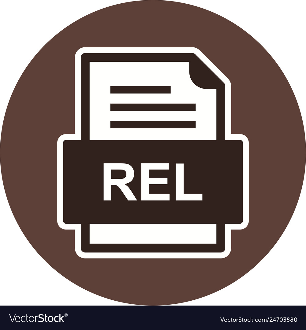 Rel file document icon Royalty Free Vector Image
