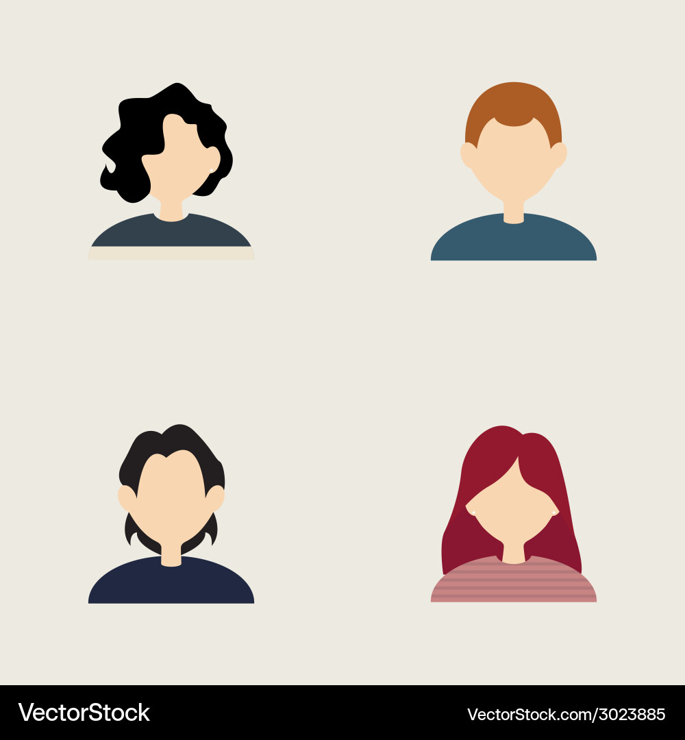 Abstract people icons on a white background Vector Image