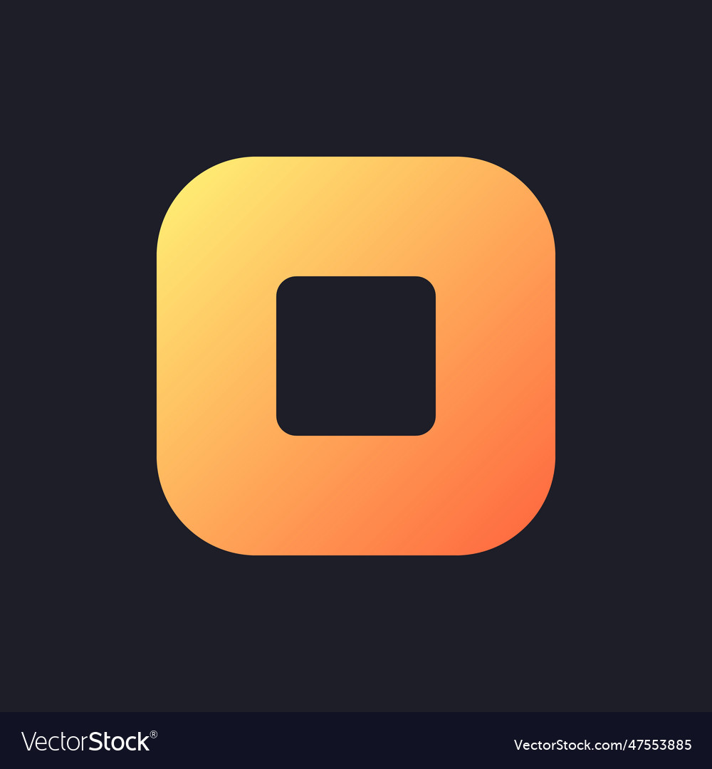 Background template orange solid gradient ui icon Vector Image