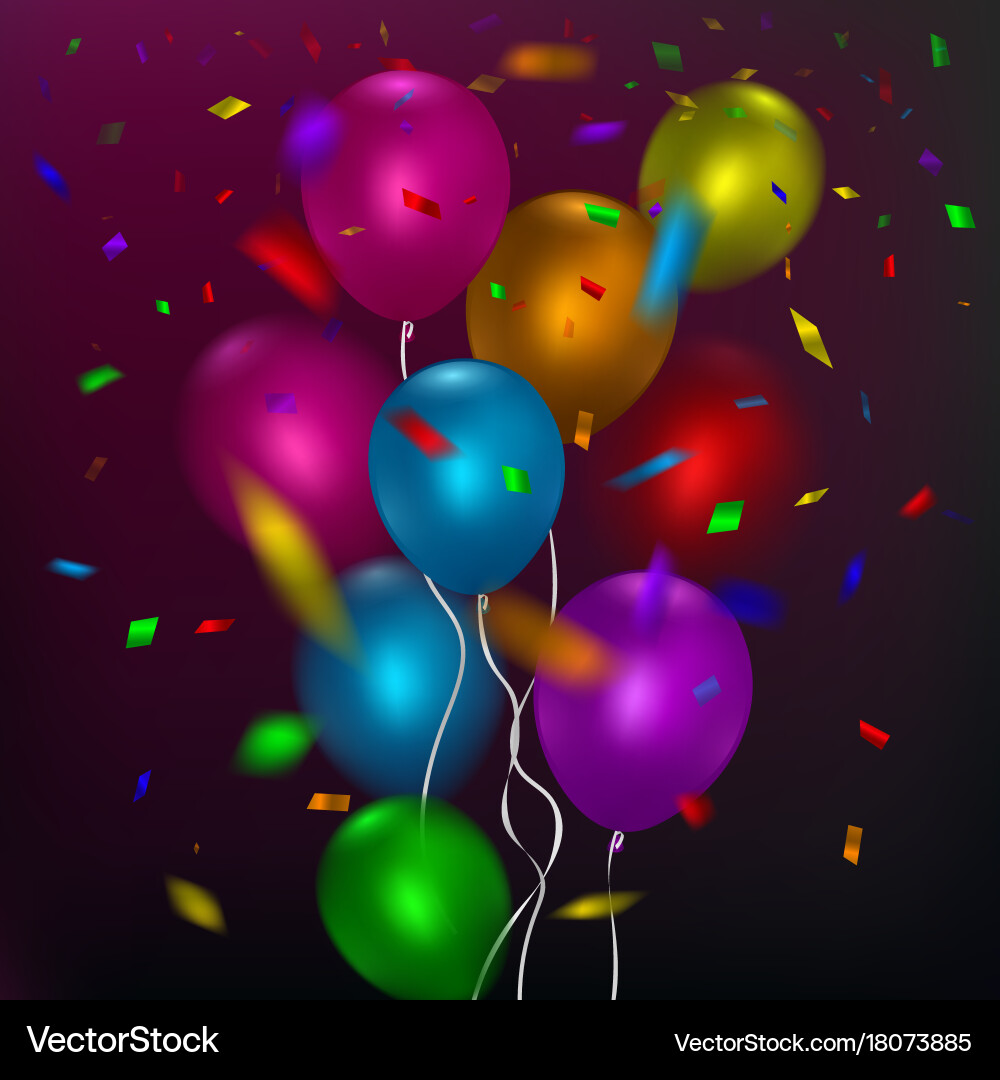 Festive of flying realistic Royalty Free Vector Image