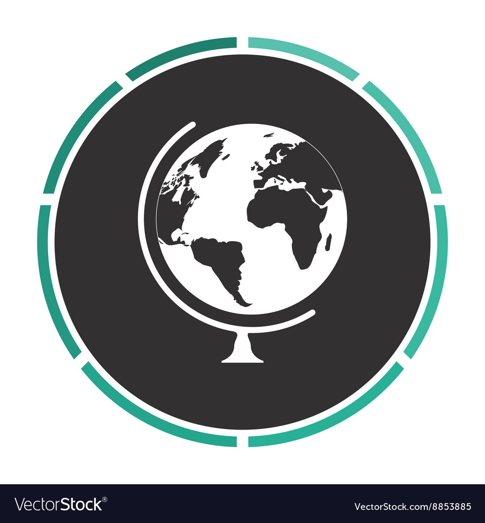 Globe computer symbol Royalty Free Vector Image