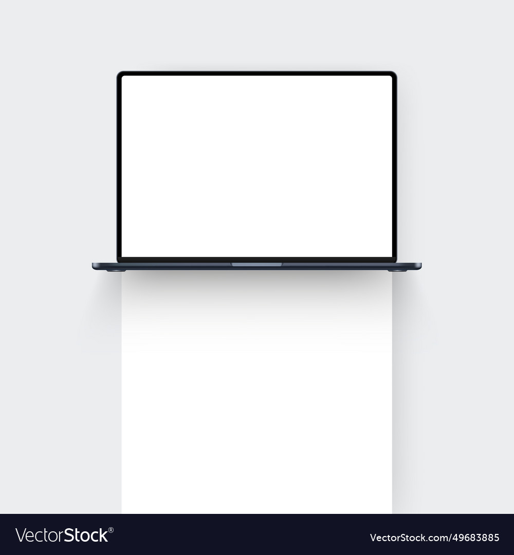 Laptop mockup with blank screen Royalty Free Vector Image