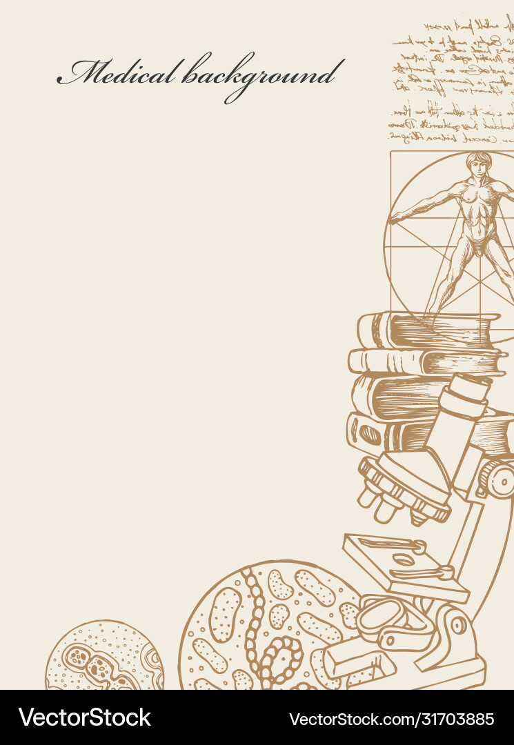 Medical backdrop with sketches and place for text Vector Image