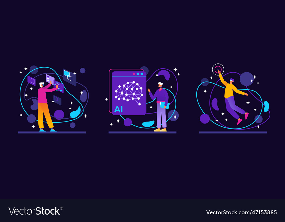 Simple interface touch screen touch control use Vector Image