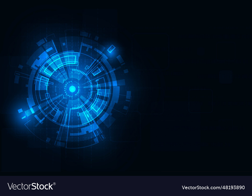 Abstract tech circle futuristic technology Vector Image