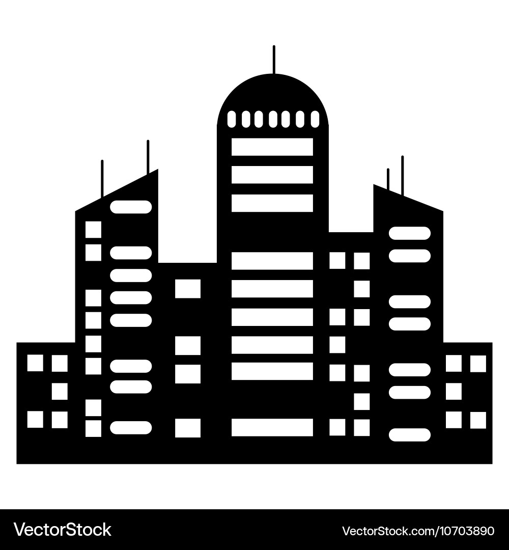 Black city Royalty Free Vector Image - VectorStock