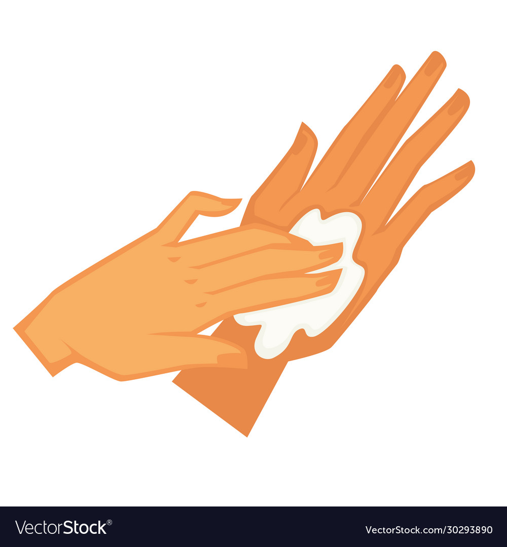 Female Hands Applying Cream Pampering Cosmetic Vector Image