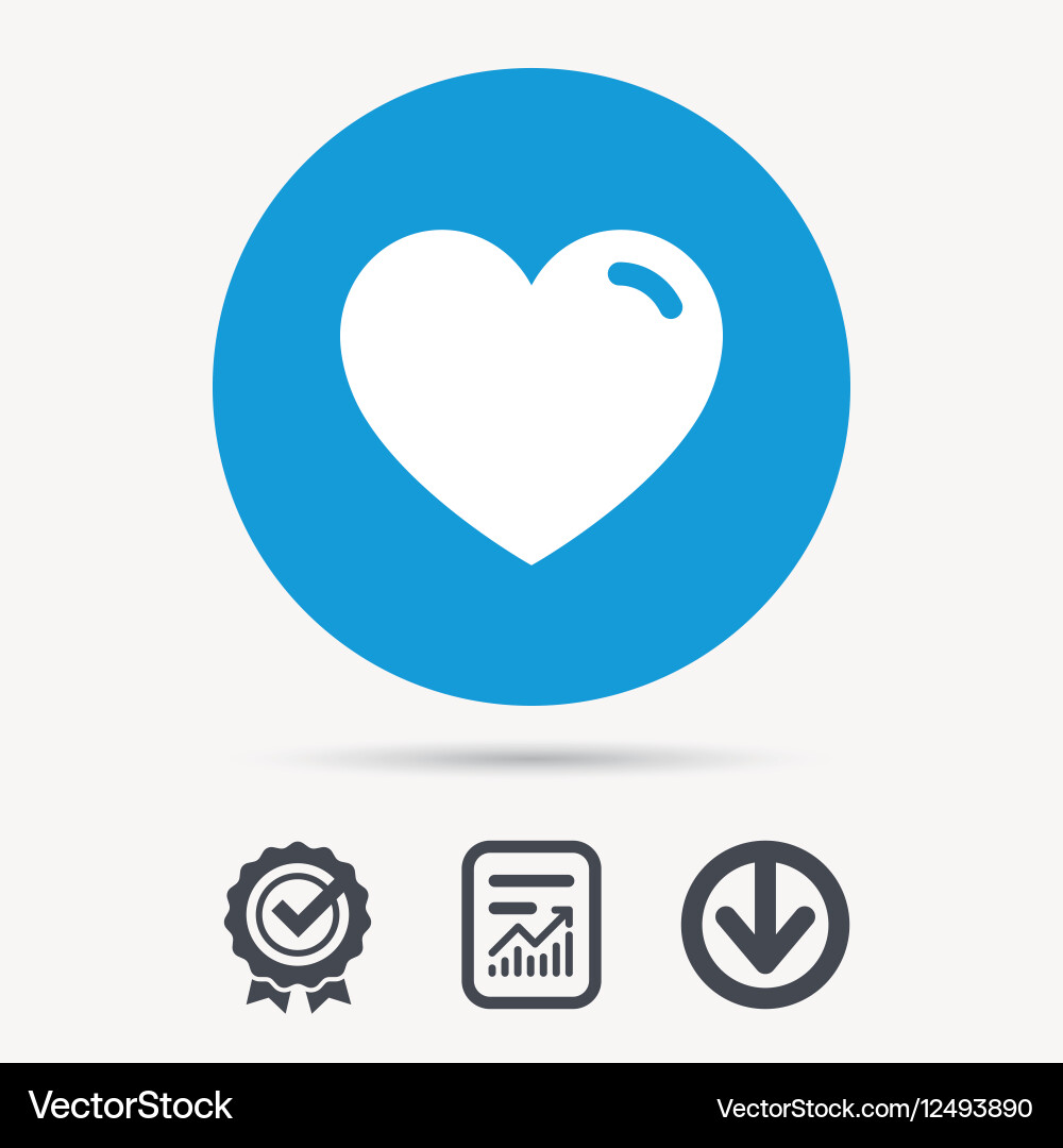 Heart icon romantic love sign Royalty Free Vector Image