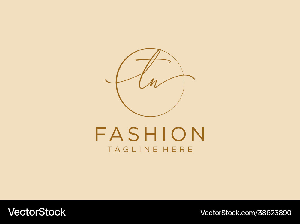 Initial tw feminine logo beauty monogram Vector Image