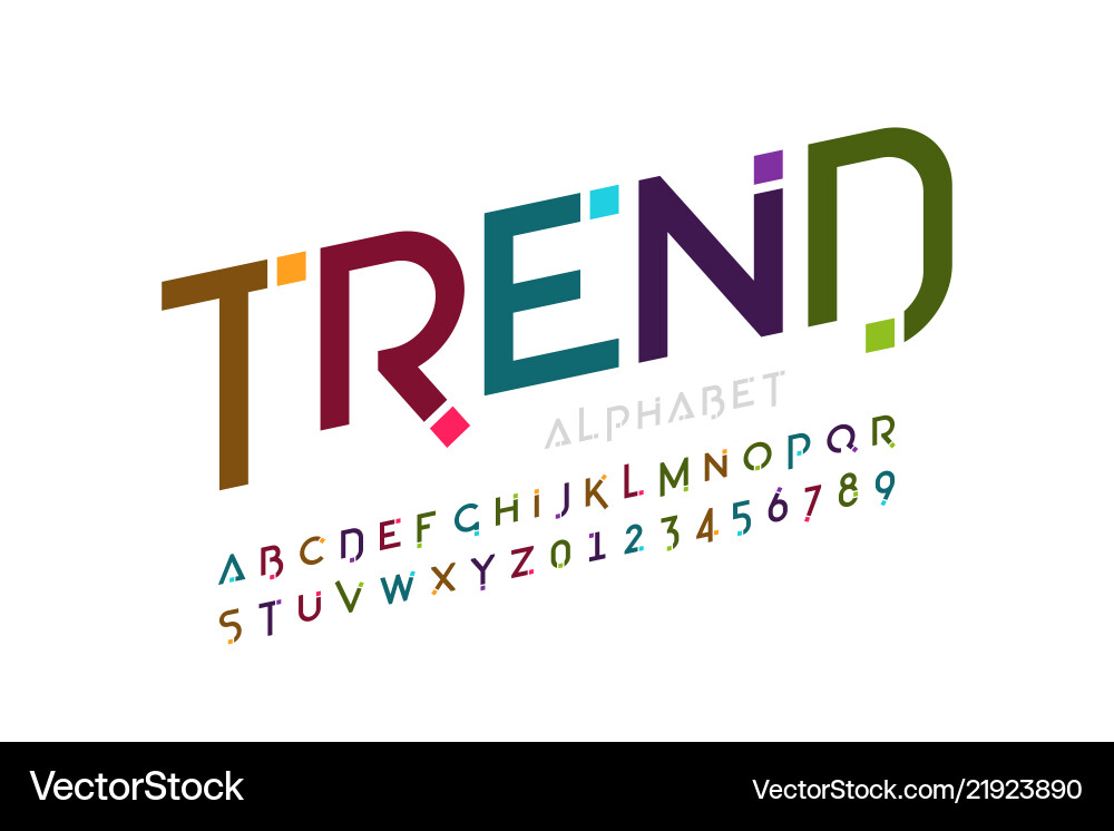 Modern font design trendy alphabet letters Vector Image