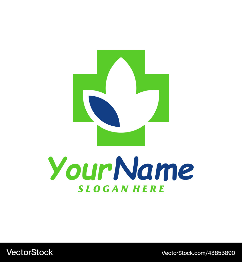 Nature health logo design template leaf Royalty Free Vector