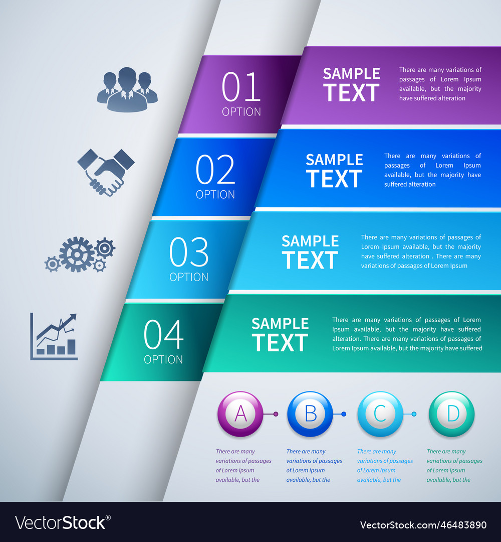 Paper infographics template Royalty Free Vector Image