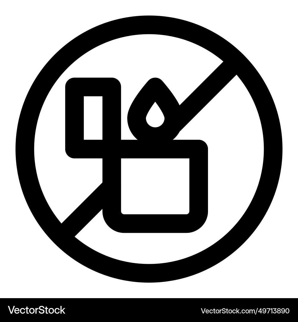 Prohibited use or possession of fire lighters Vector Image