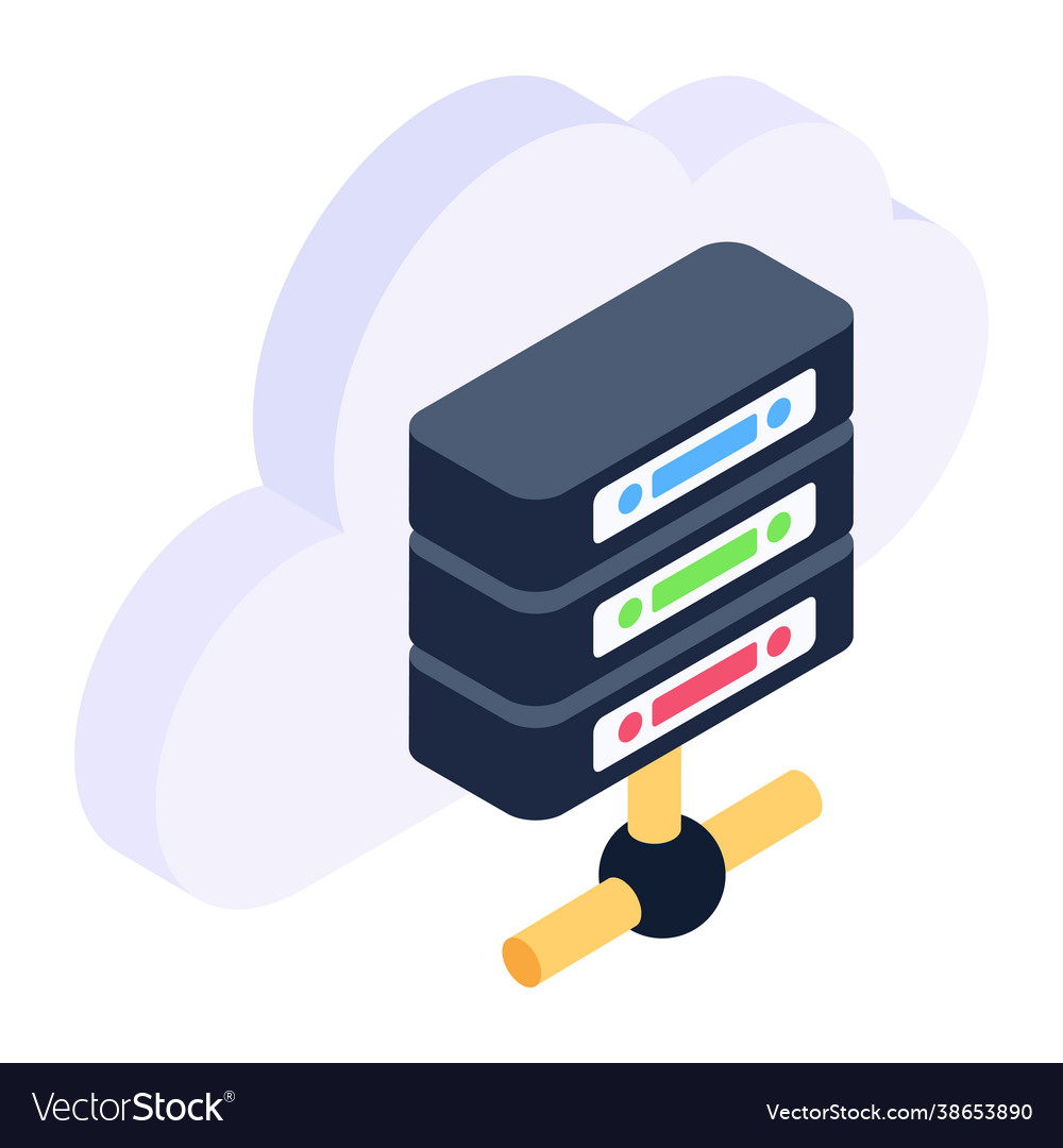 Shared cloud server Royalty Free Vector Image - VectorStock