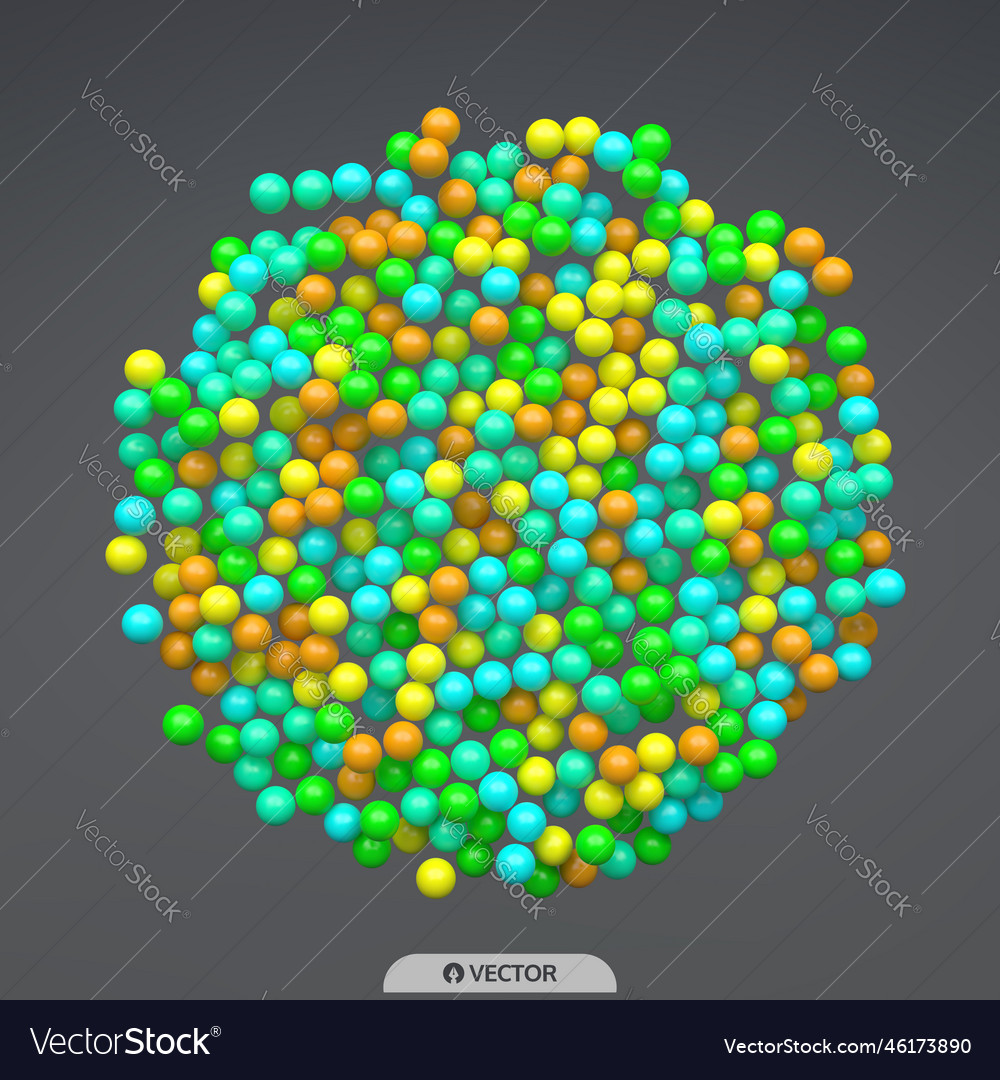 Sphere abstract structure with particles Vector Image