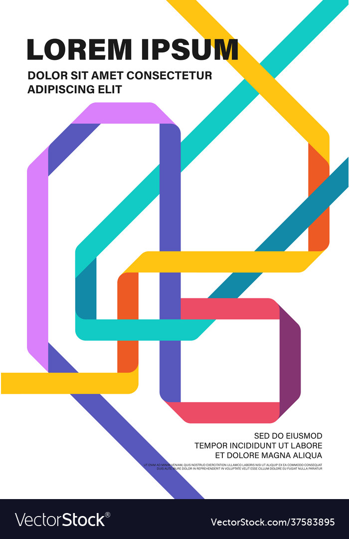 Abstract modern art layout design template Vector Image