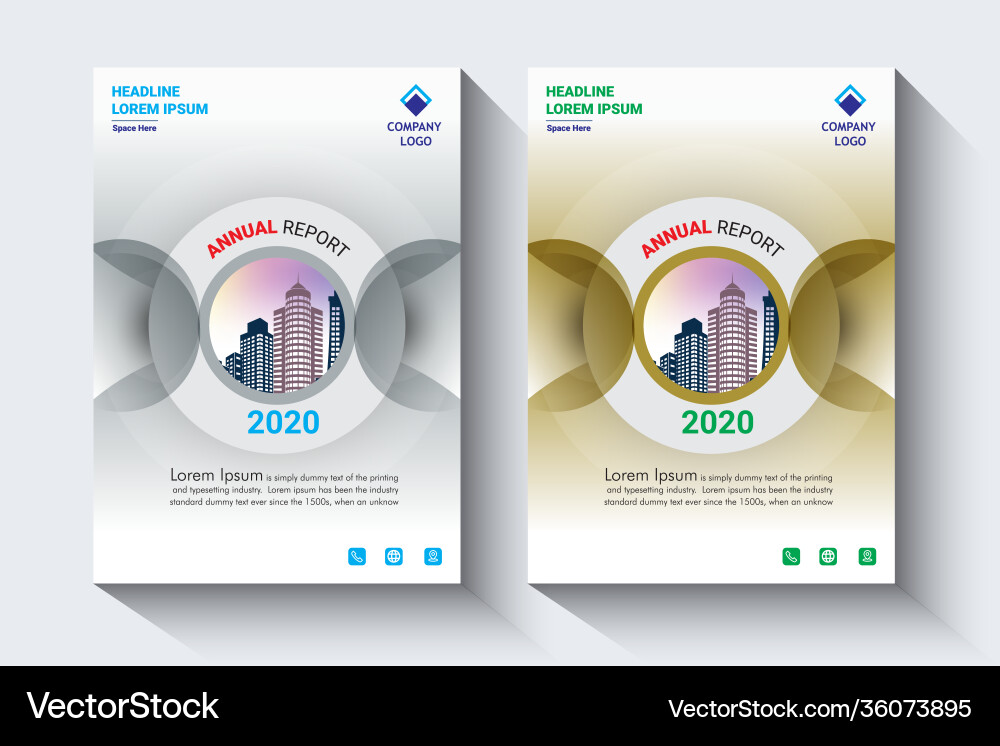 Annual report layout template modern trendy design