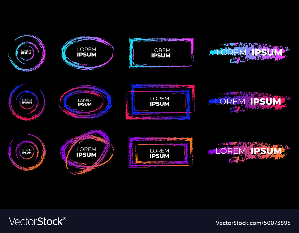 Elements for note-taking highlighting Royalty Free Vector
