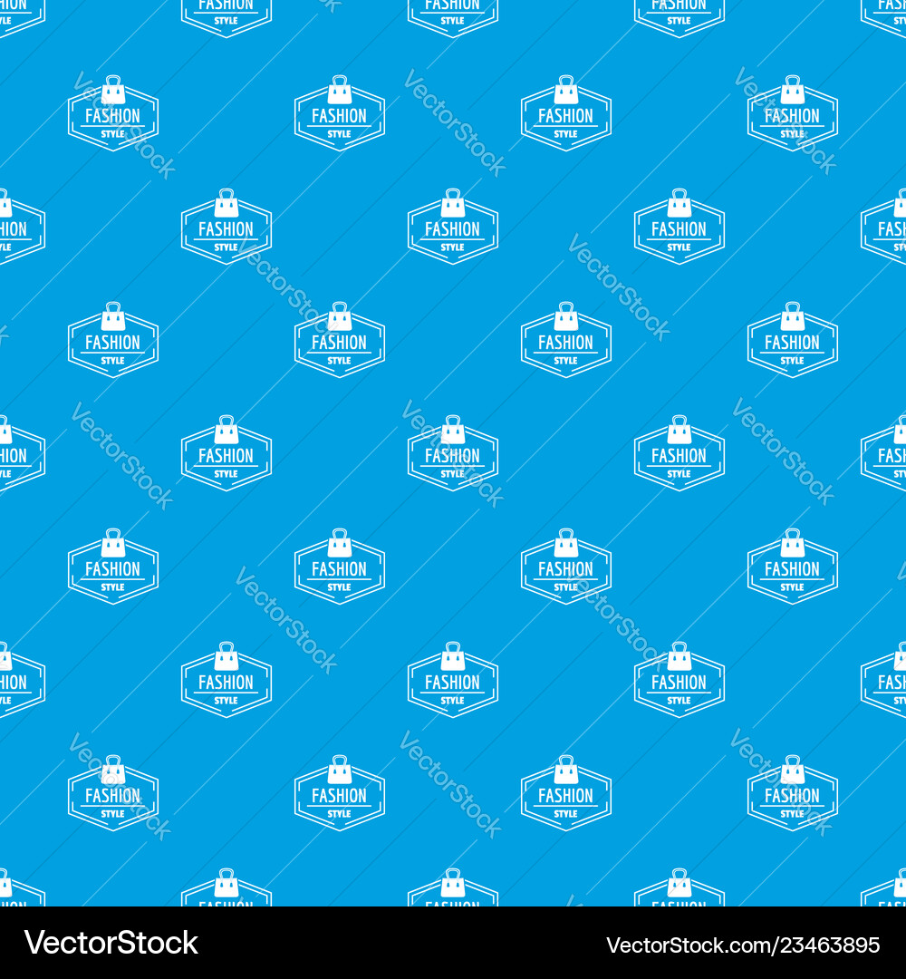 Fashion style bag pattern seamless blue Royalty Free Vector