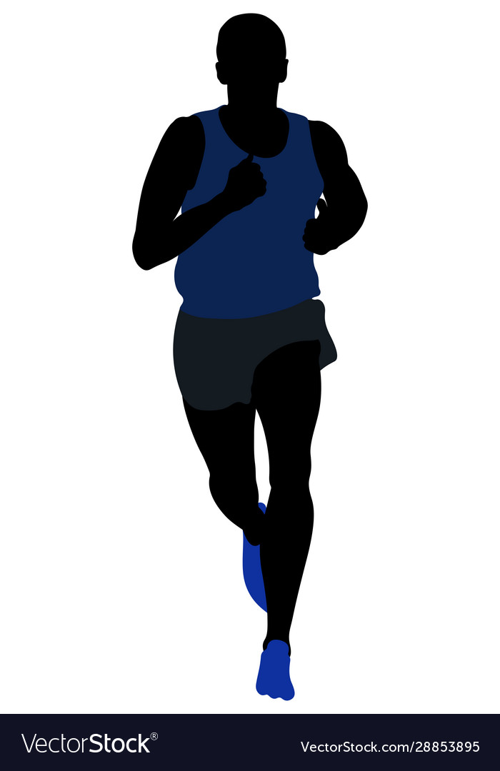 Male runner athlete running Royalty Free Vector Image
