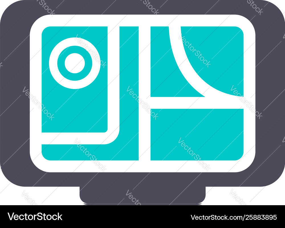 New gray turquoise icon on a white background Vector Image