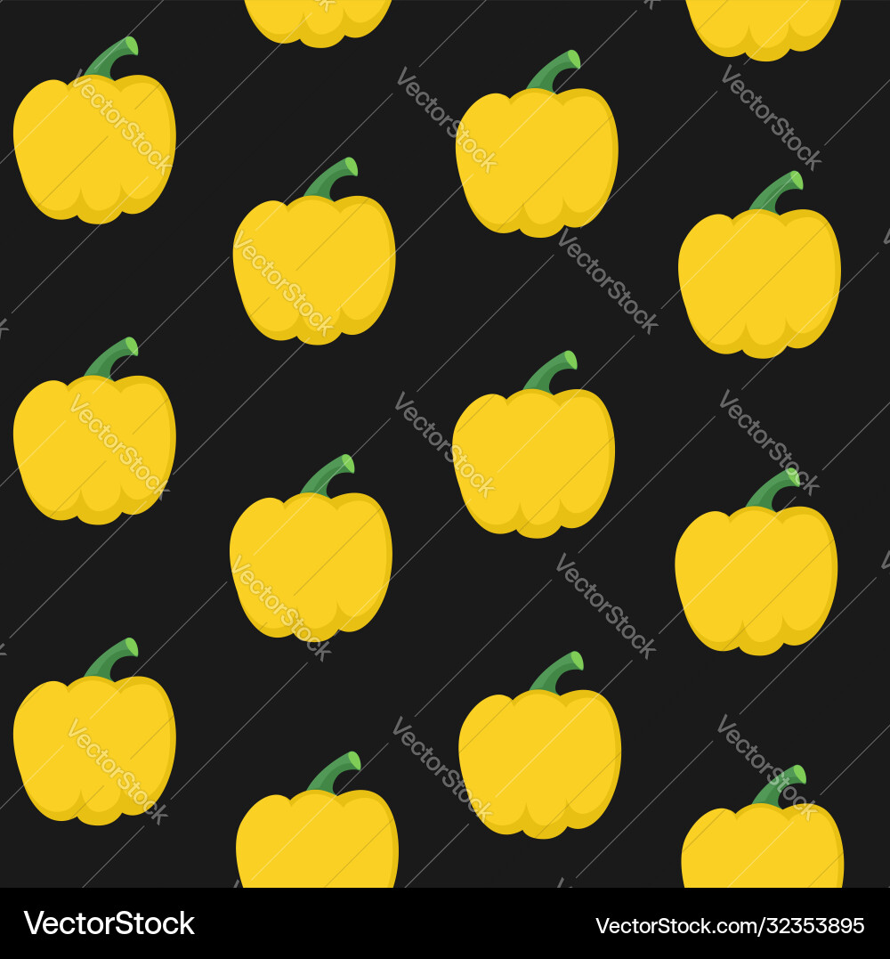 Seamless pattern from fresh yellow bell peppers Vector Image