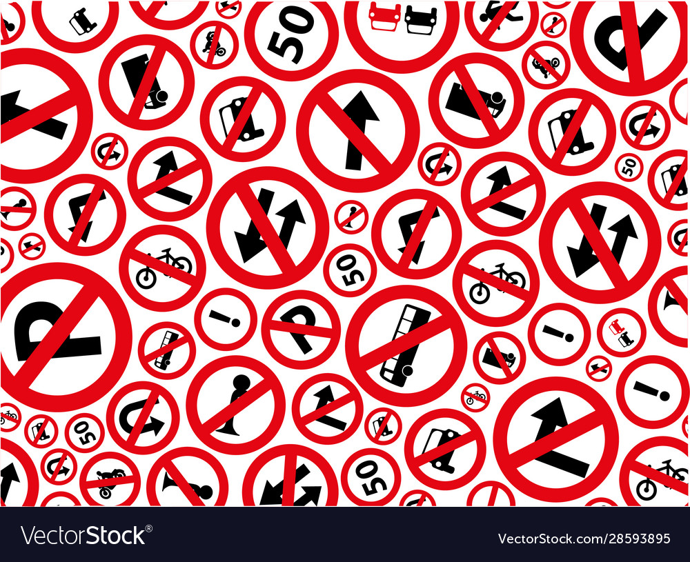 Traffic signs background icon Royalty Free Vector Image