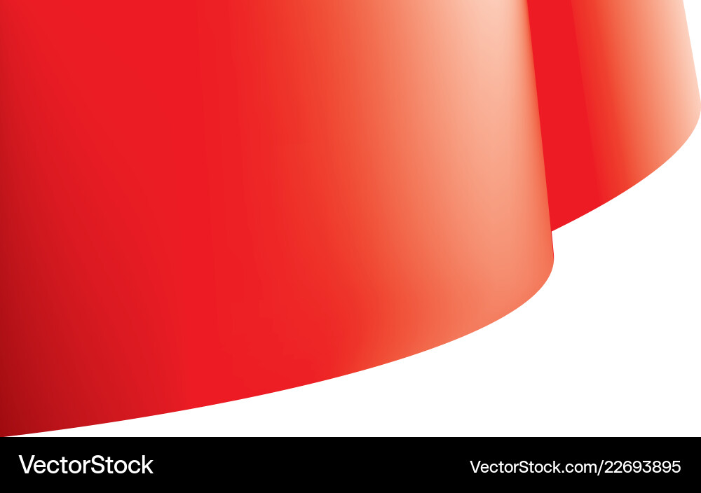 Waving the red flag on a white background Vector Image