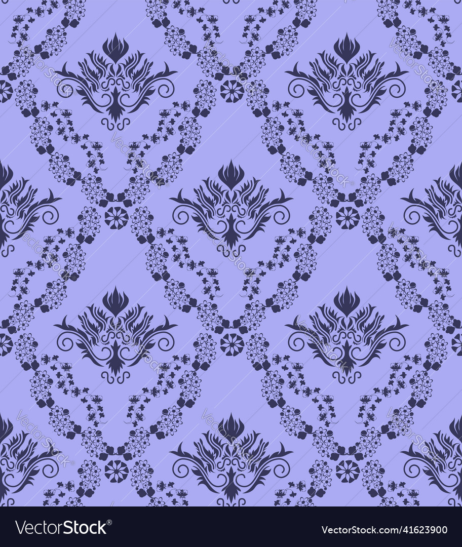 Damask seamless pattern Royalty Free Vector Image