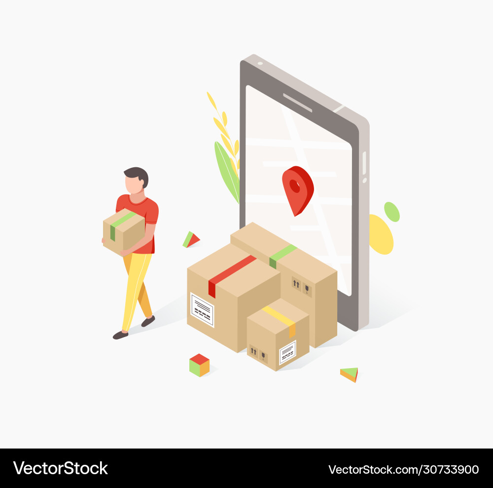 Free express fast delivery shipping concept Vector Image