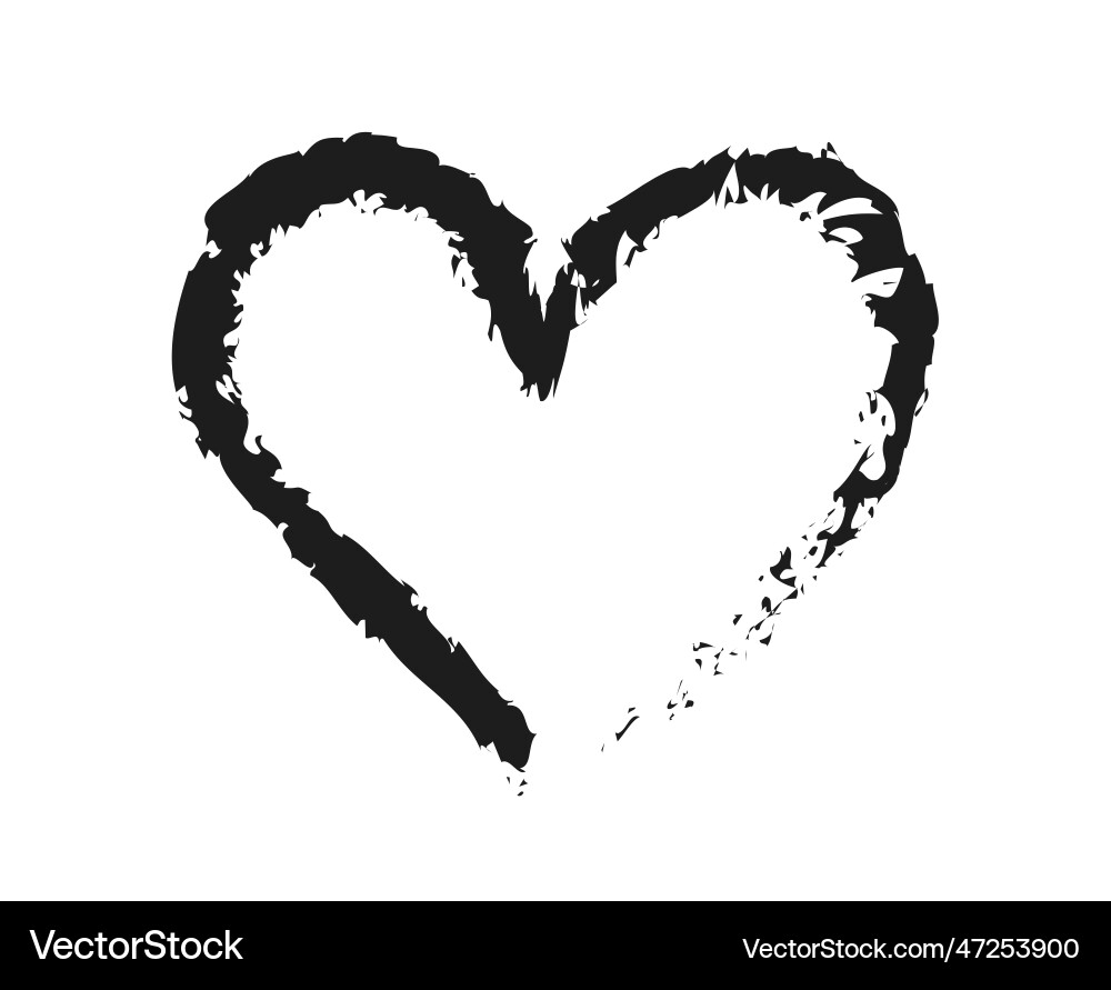 Heart in minimalist style concept Royalty Free Vector Image