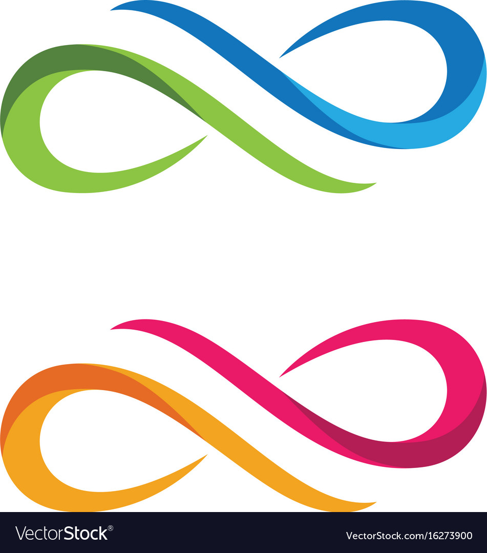 Infinity design logo template Royalty Free Vector Image