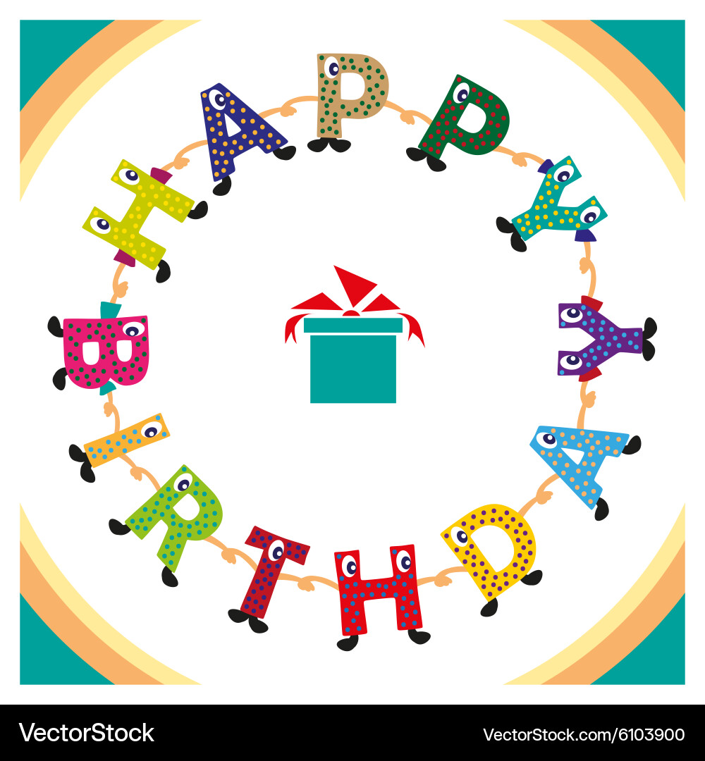 Inscription happy birthday Royalty Free Vector Image