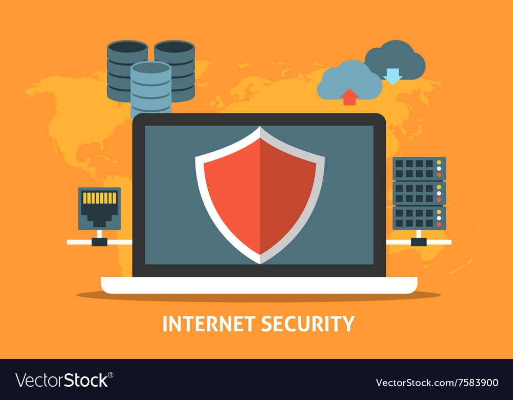 Internet security concept Royalty Free Vector Image