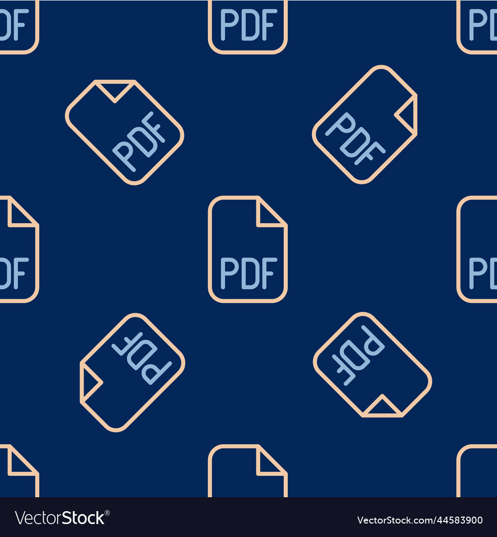 Line pdf file document download pdf button icon Vector Image