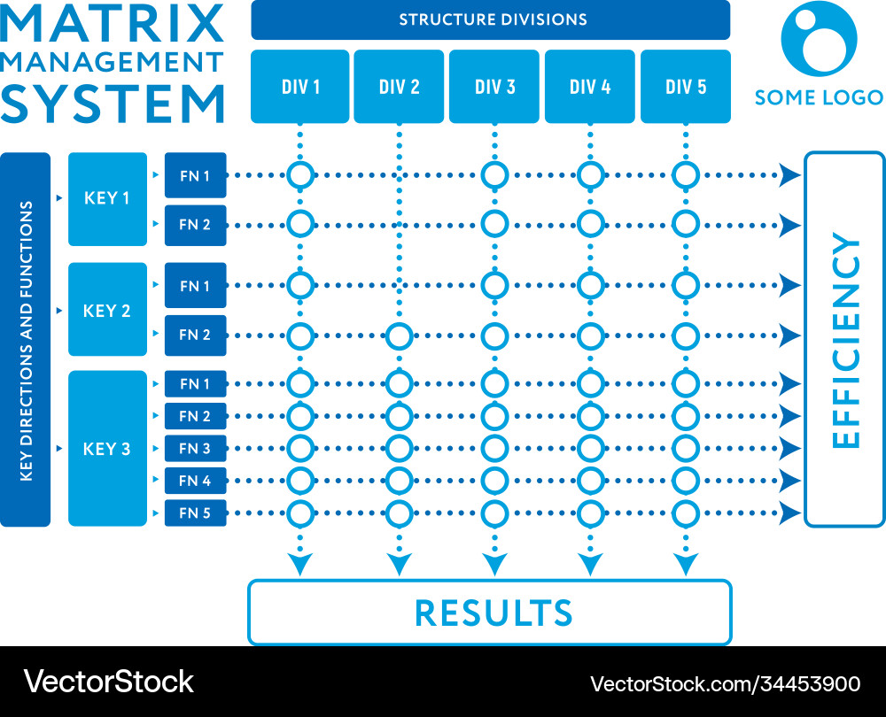 Marketing management matrix - color chart with Vector Image