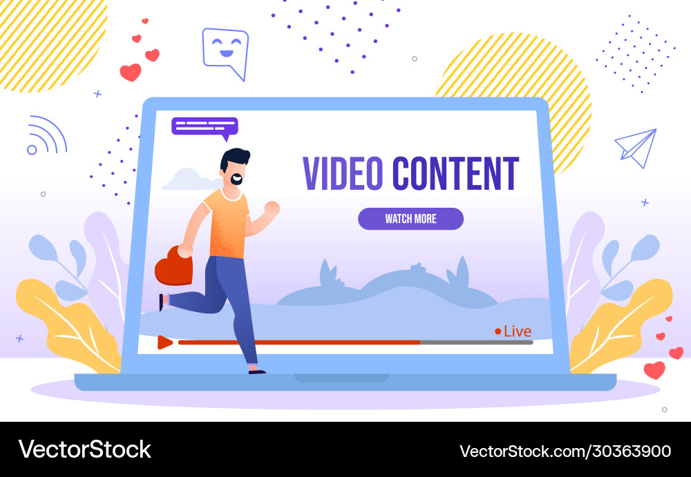 Popular and trendy video content concept Vector Image