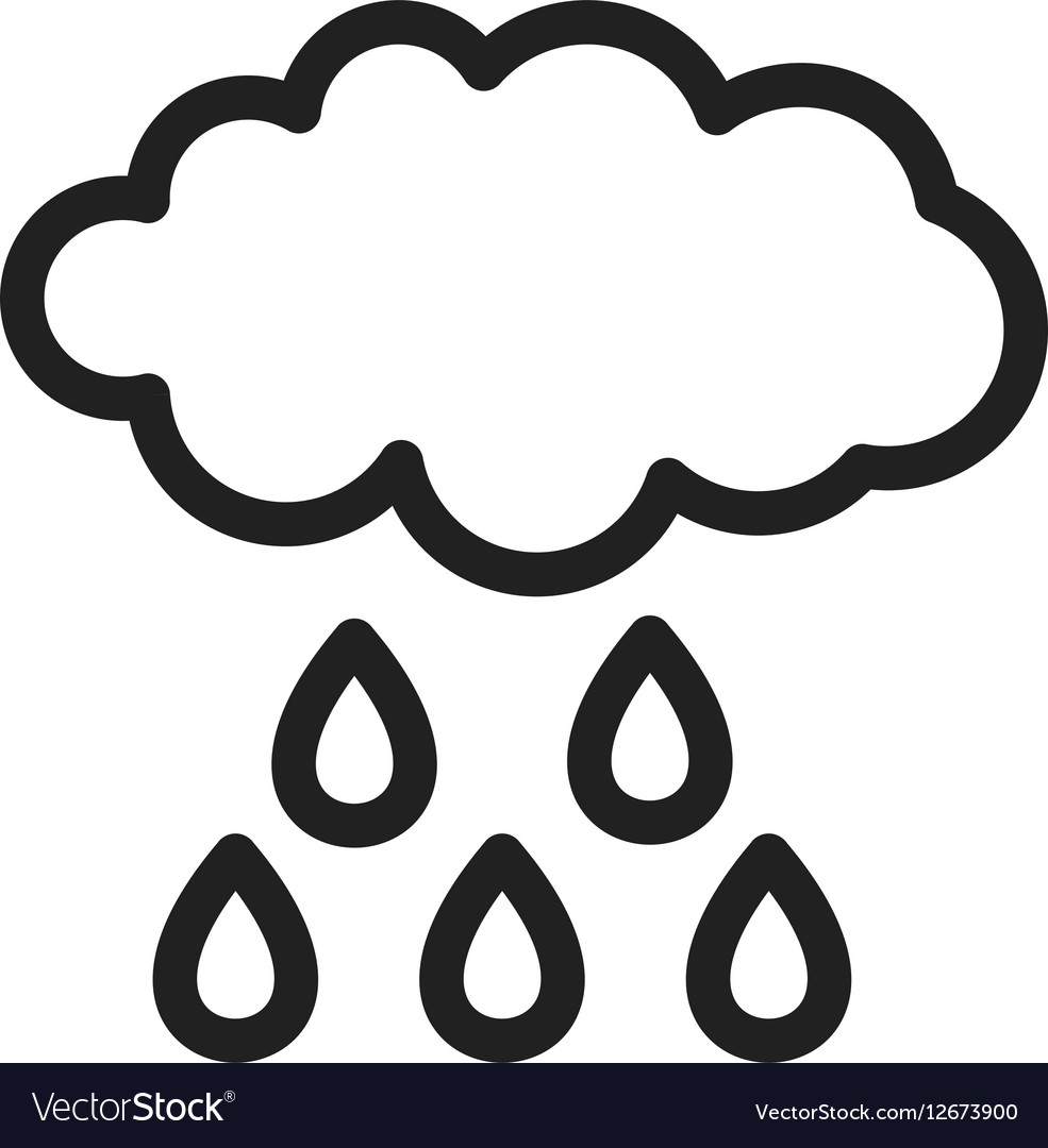 Rain cloud Royalty Free Vector Image - VectorStock